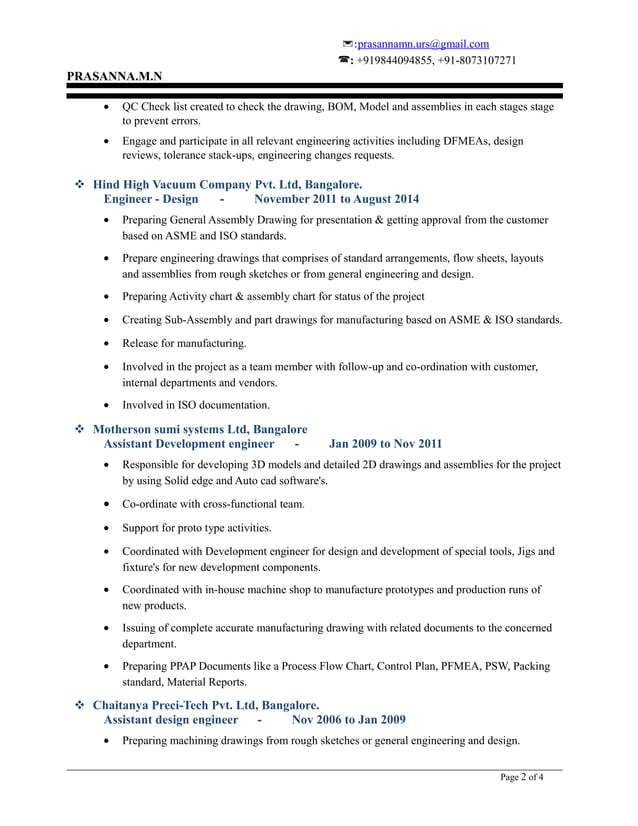 Mechanical design engineer | PDF