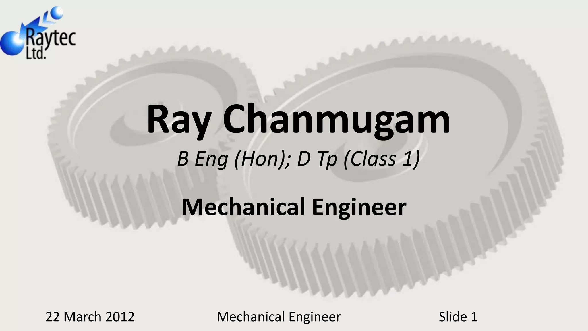 Mechanical Design Presentation | PPTX