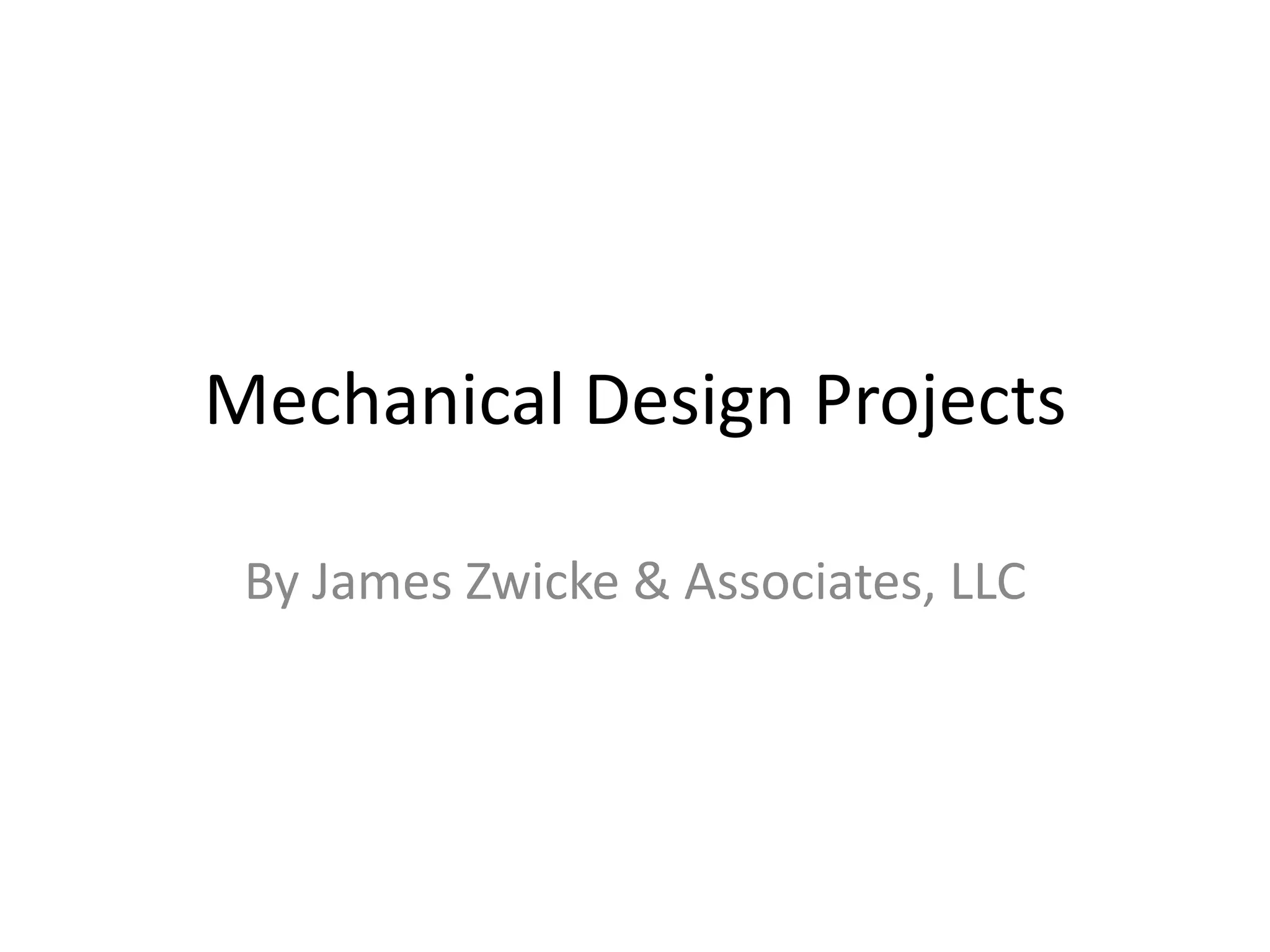 Mechanical design projects | PPTX