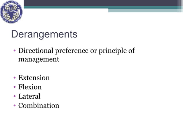 Mechanical diagnosis & therapy mckenzie method | PPT