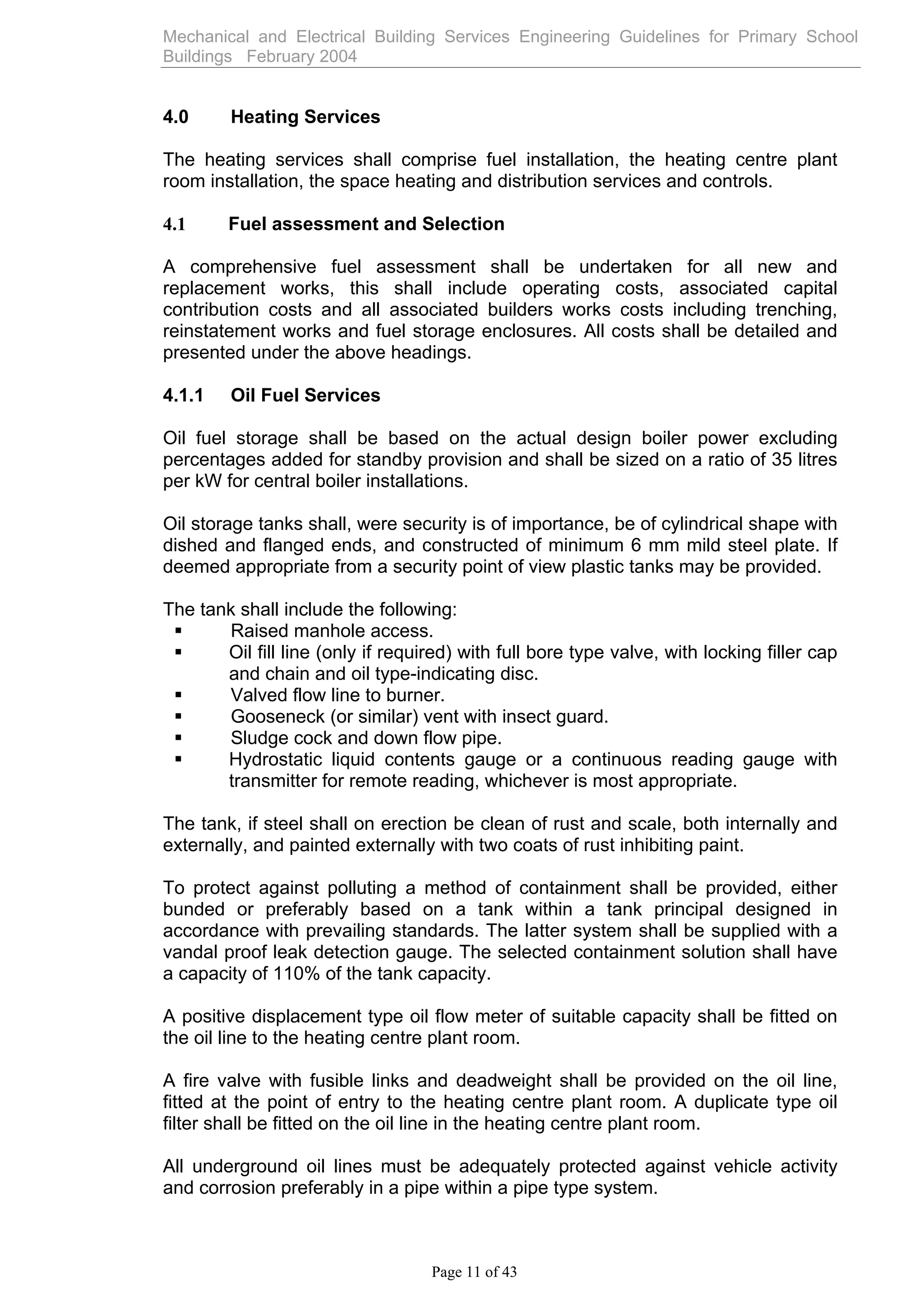 Mechanical & electrical building services engineering guidelines | PDF