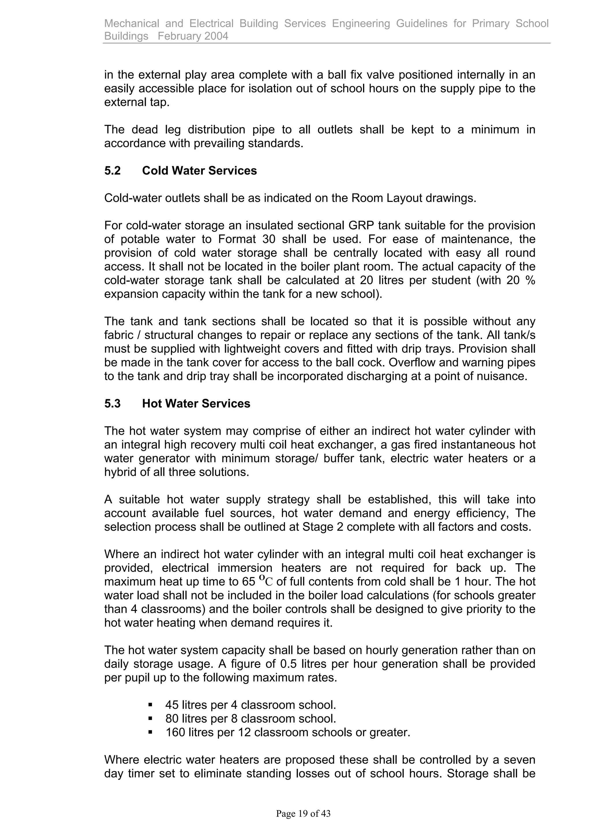 Mechanical & electrical building services engineering guidelines | PDF