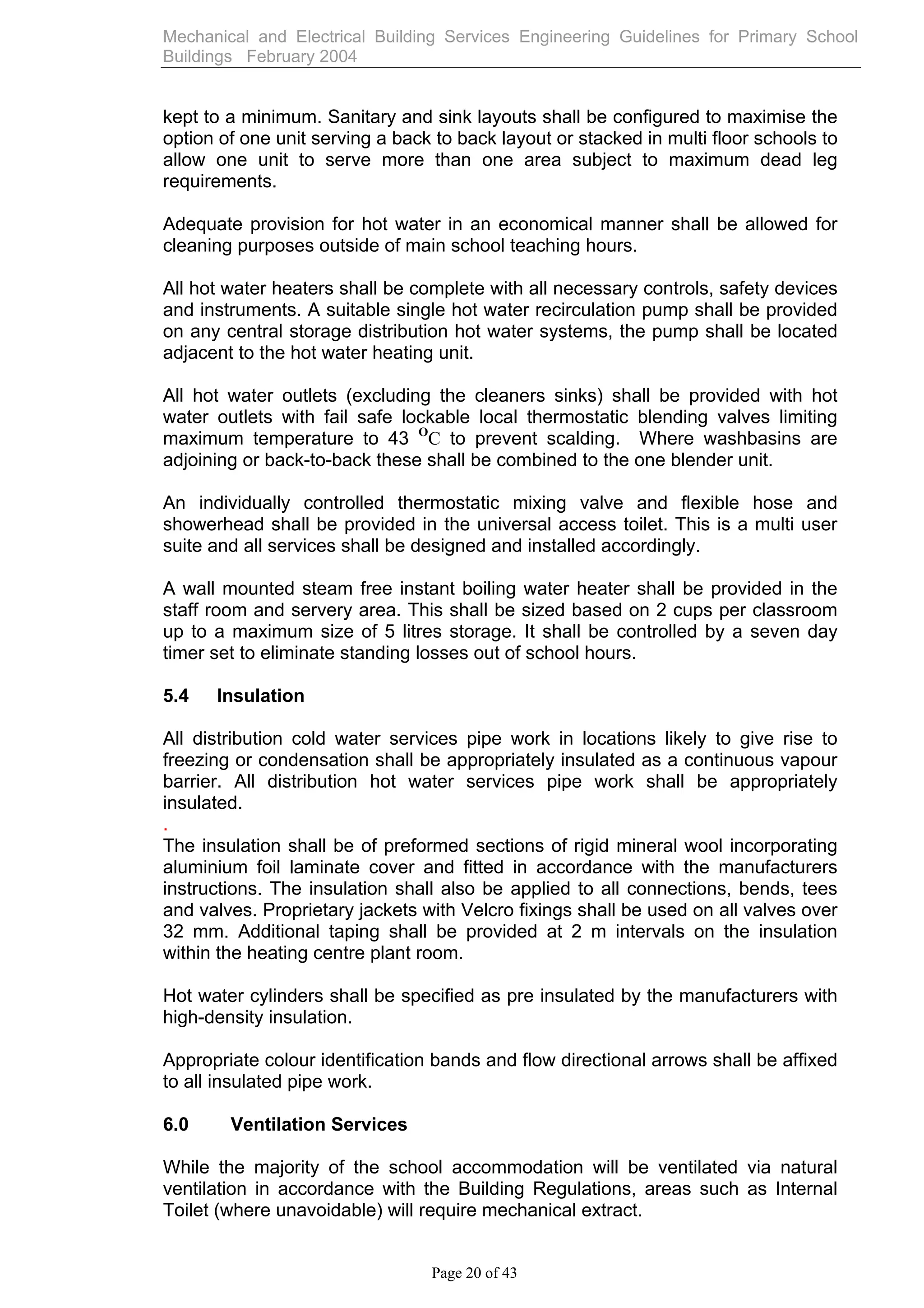 Mechanical & electrical building services engineering guidelines | PDF