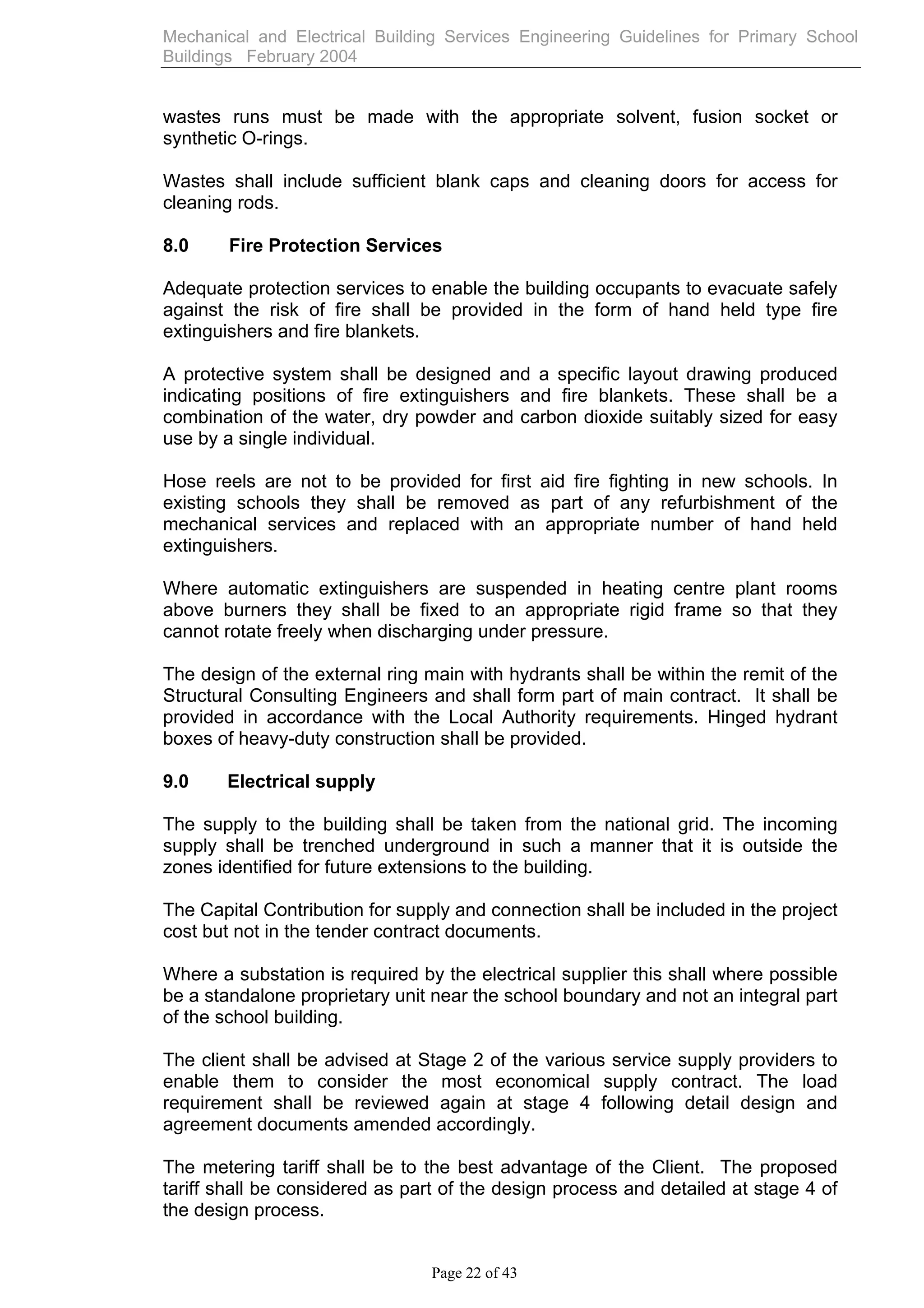 Mechanical & electrical building services engineering guidelines | PDF