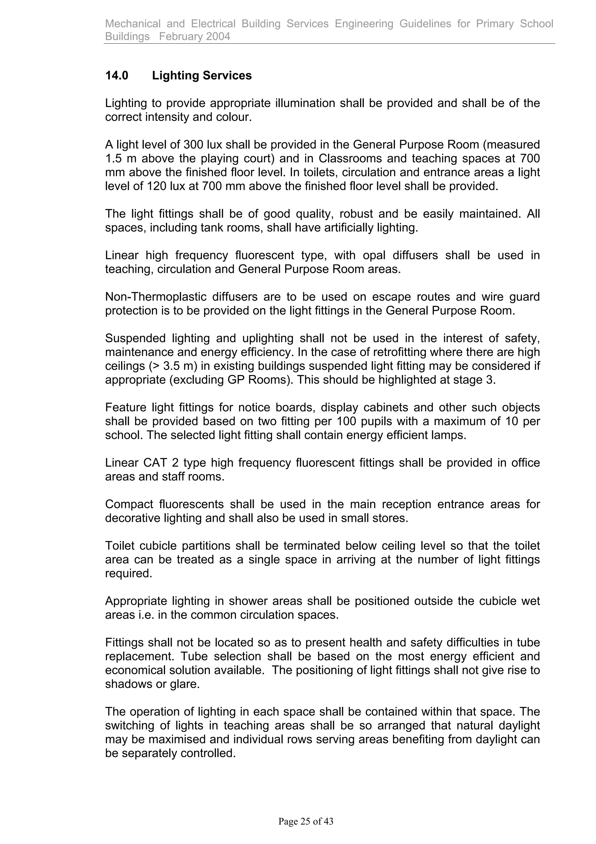 Mechanical & electrical building services engineering guidelines | PDF