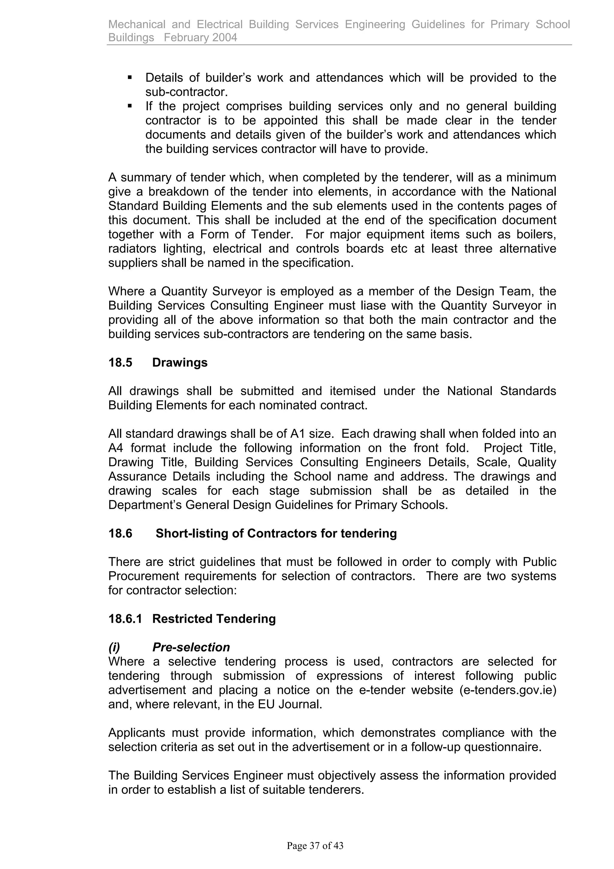 Mechanical & electrical building services engineering guidelines | PDF