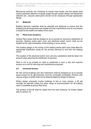Mechanical & electrical building services engineering guidelines | PDF ...