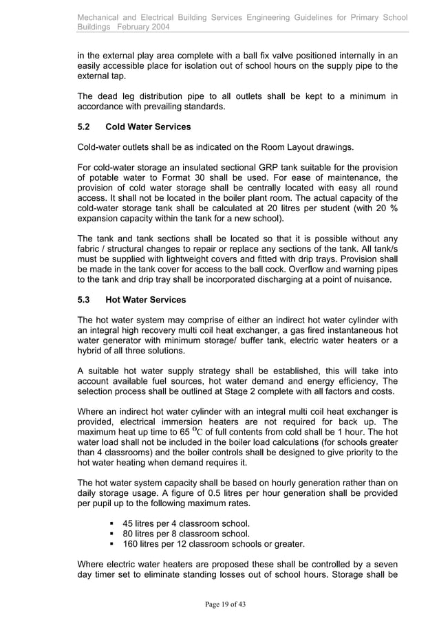 Mechanical & electrical building services engineering guidelines | PDF ...