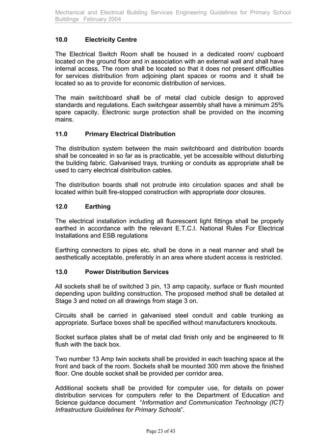 Mechanical & electrical building services engineering guidelines | PDF | Civil Engineering ...