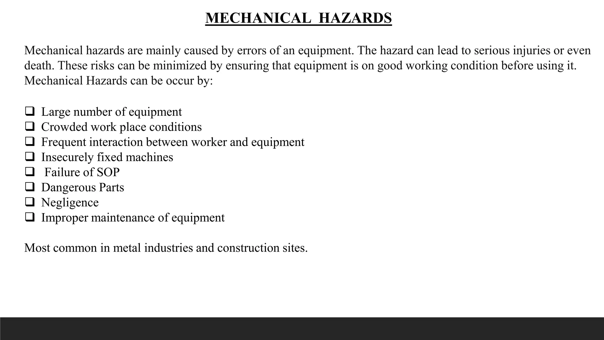 MECHANICAL , ELECTRICAL HAZARDS AND SAFETY REGULATIONS.pptx