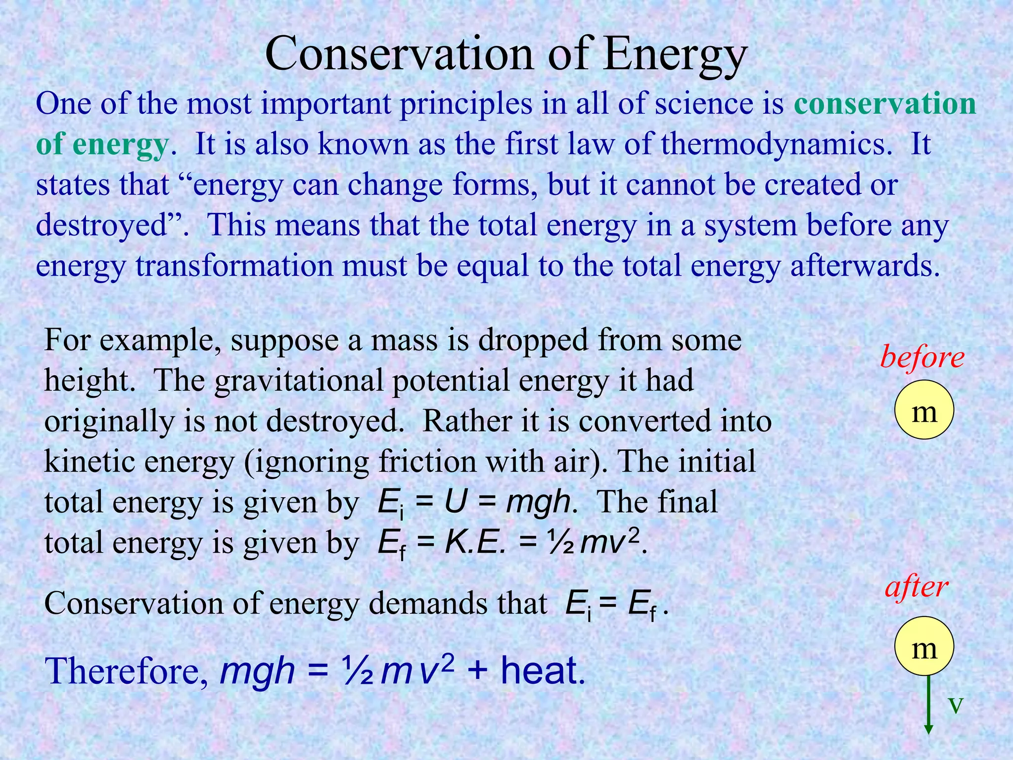 Mechanical energy for 9th grade physics, chapter 6 | PPTX
