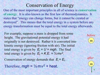 Mechanical energy for 9th grade physics, chapter 6 | PPTX