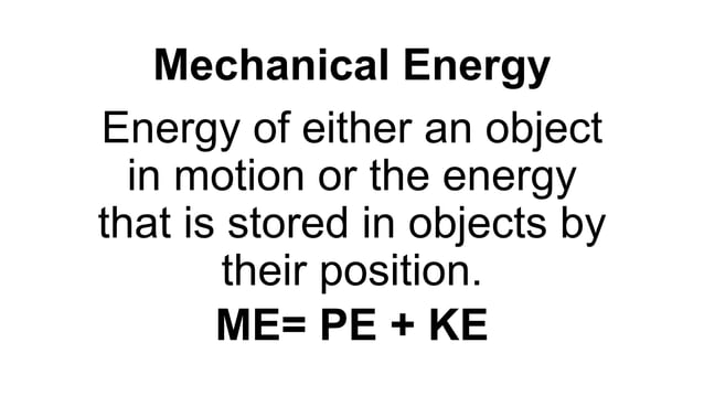 Grade 9 Science 4th Quarter Mechanical Energy.pptx | Physics | Science