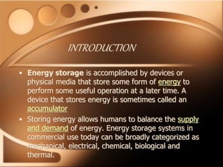 MECHANICAL ENERGY STORAGE (SEMINAR ).ppt