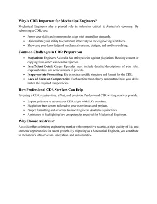 Pathway to Skilled Migration for Mechanical Engineers - ANZSCO 233512 | PDF