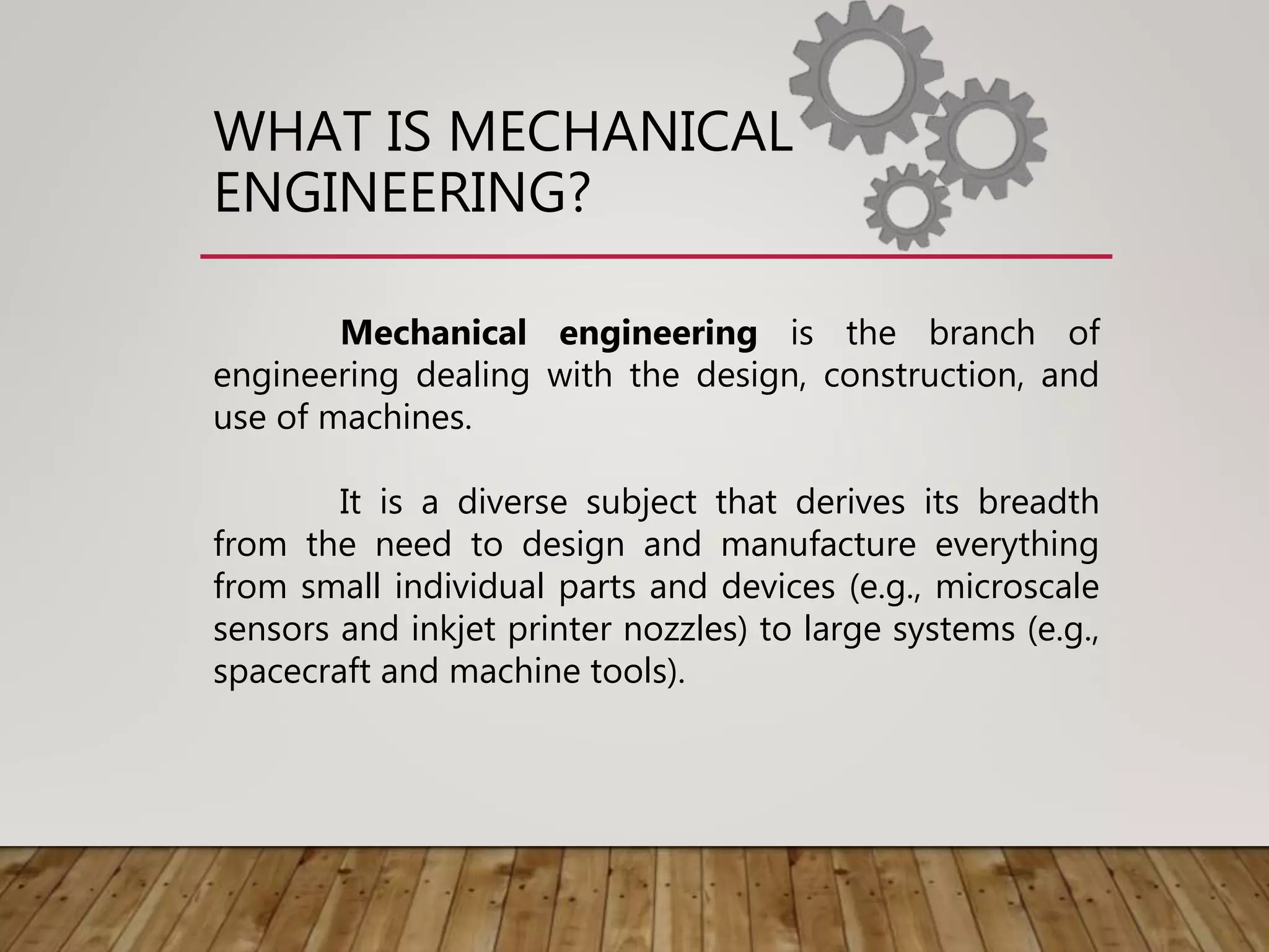 Mechanical engineering | PPTX