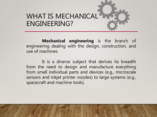 Mechanical engineering | PPTX