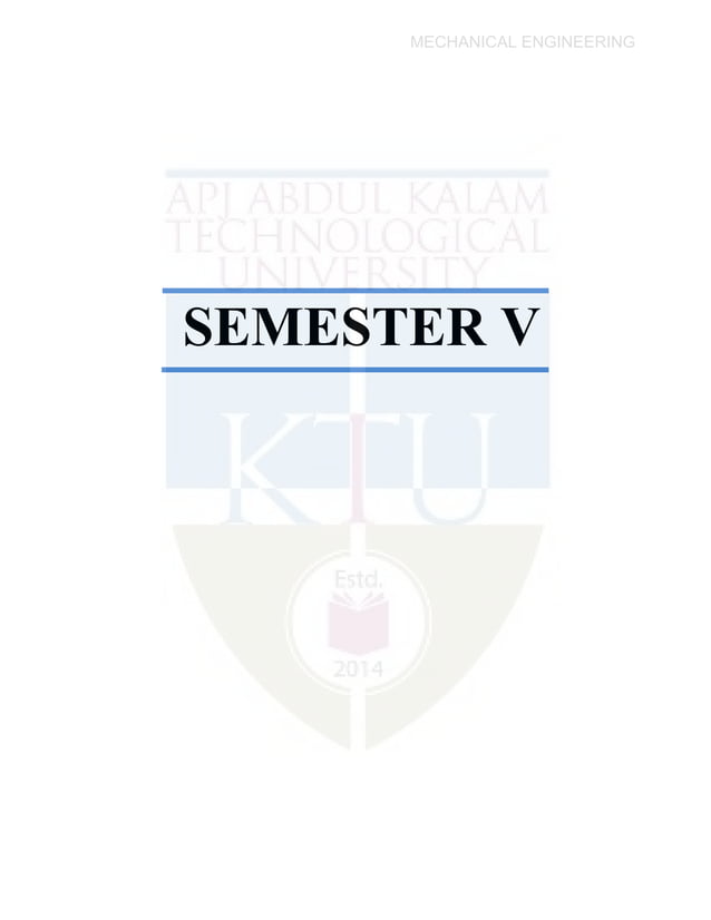 Mechanical Engineering Syllabus Curriculum | PDF