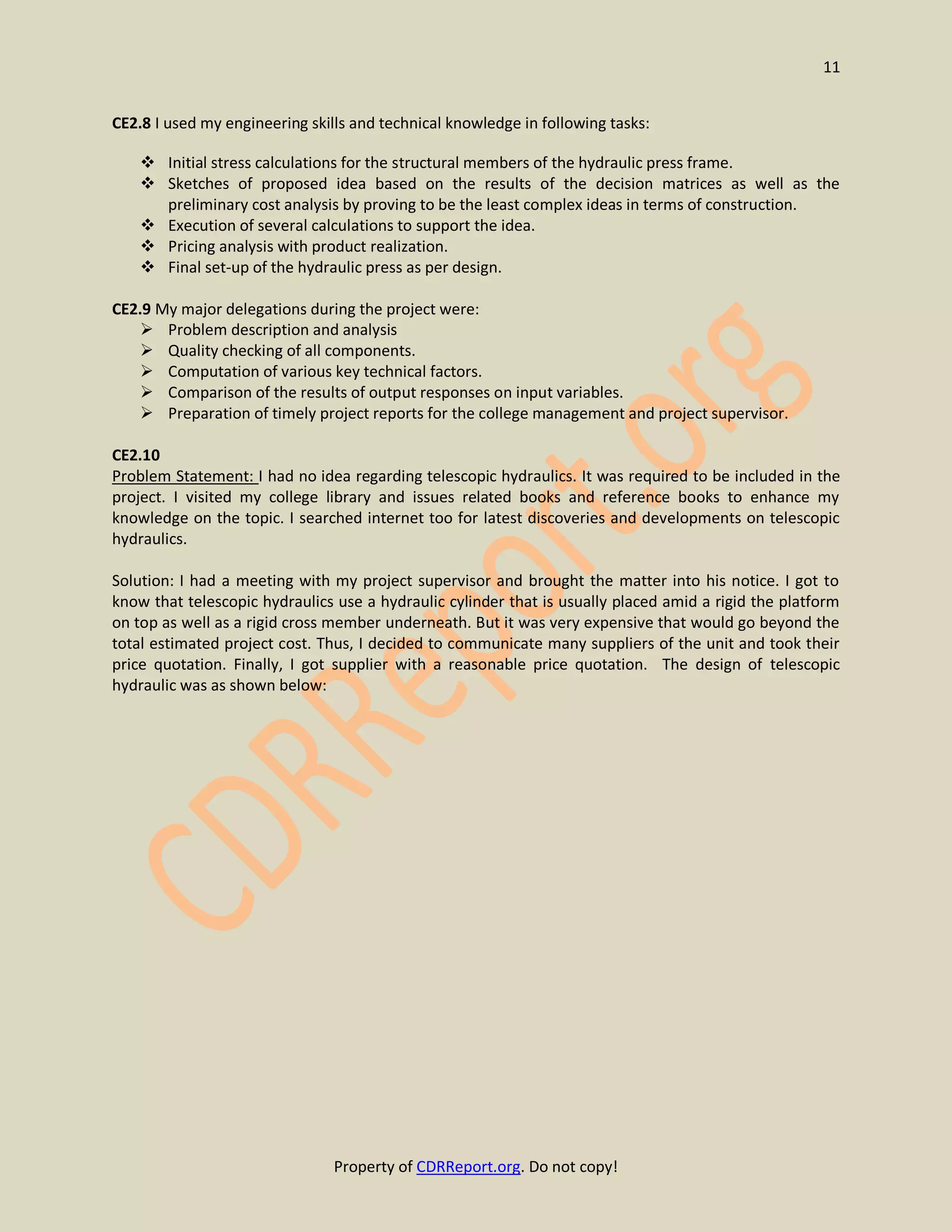 Mechanical Engineering CDR Sample (ANZSCO Code: 233512) | PDF