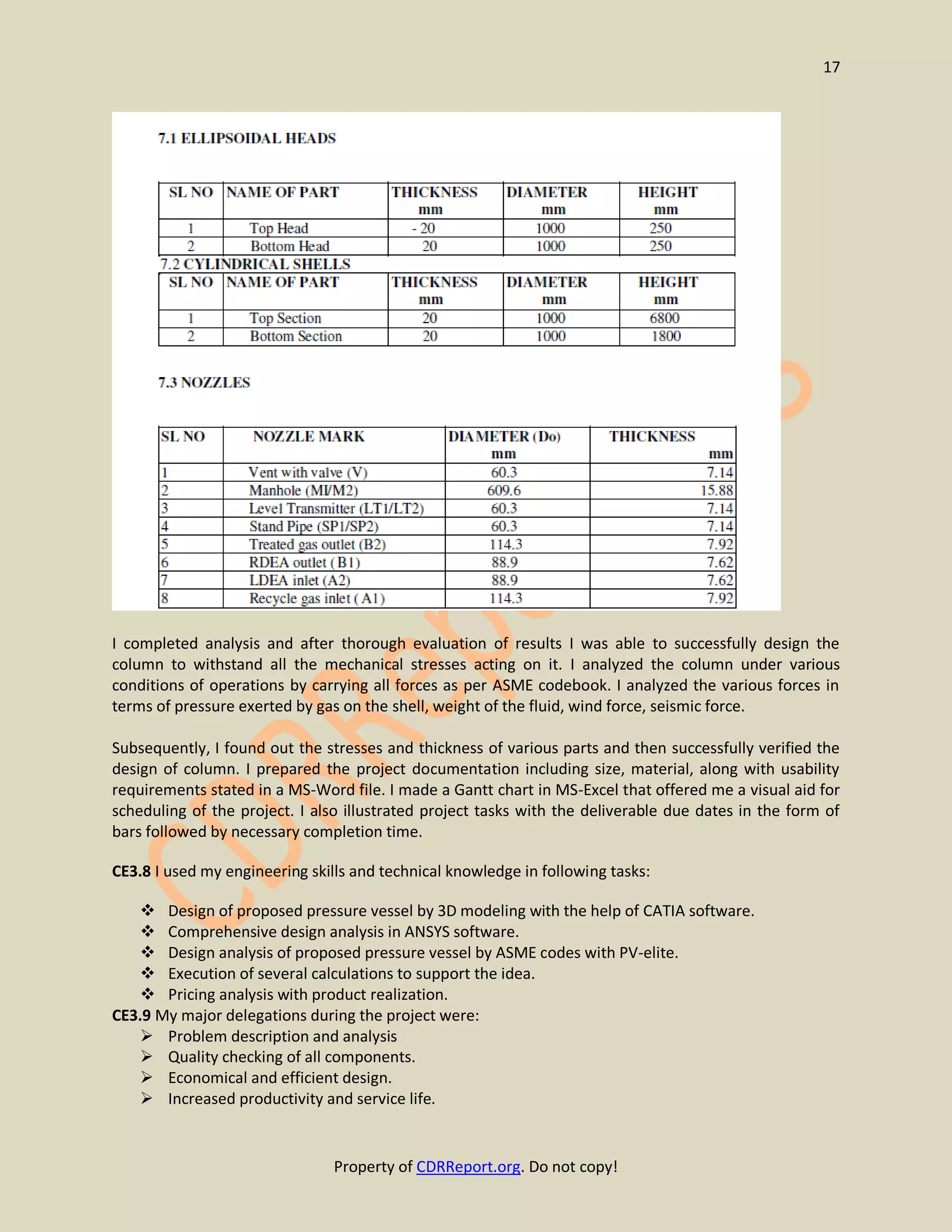 Mechanical Engineering CDR Sample (ANZSCO Code: 233512) | PDF