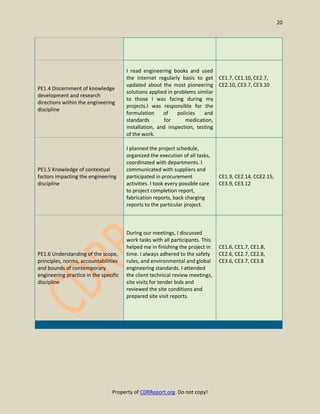 Mechanical Engineering CDR Sample (ANZSCO Code: 233512) | PDF