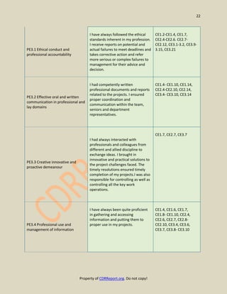 Mechanical Engineering CDR Sample (ANZSCO Code: 233512) | PDF