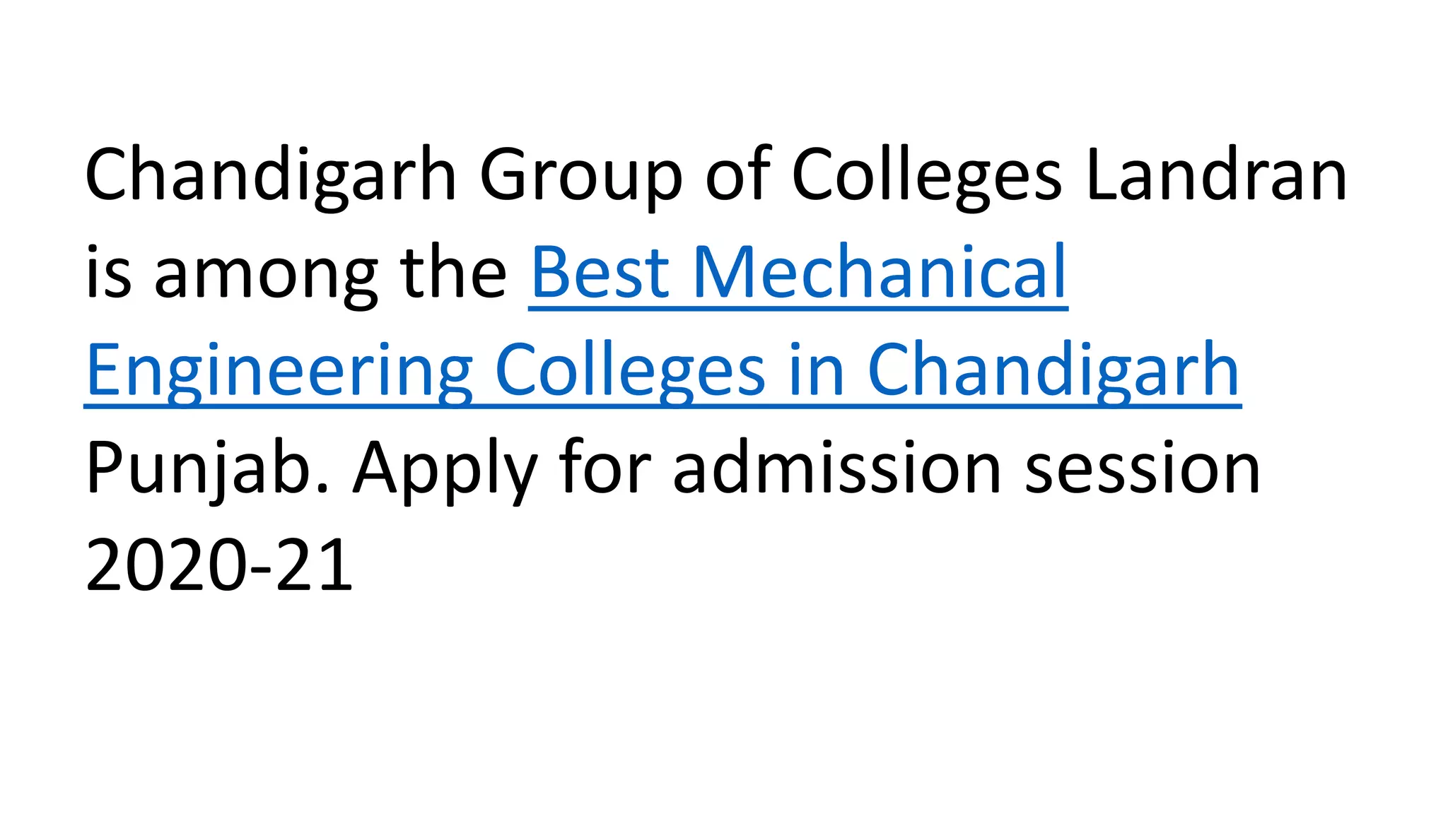 Mechanical Engineering Colleges | PPTX