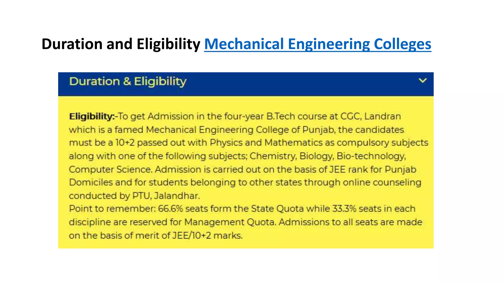 Mechanical Engineering Colleges | PPTX