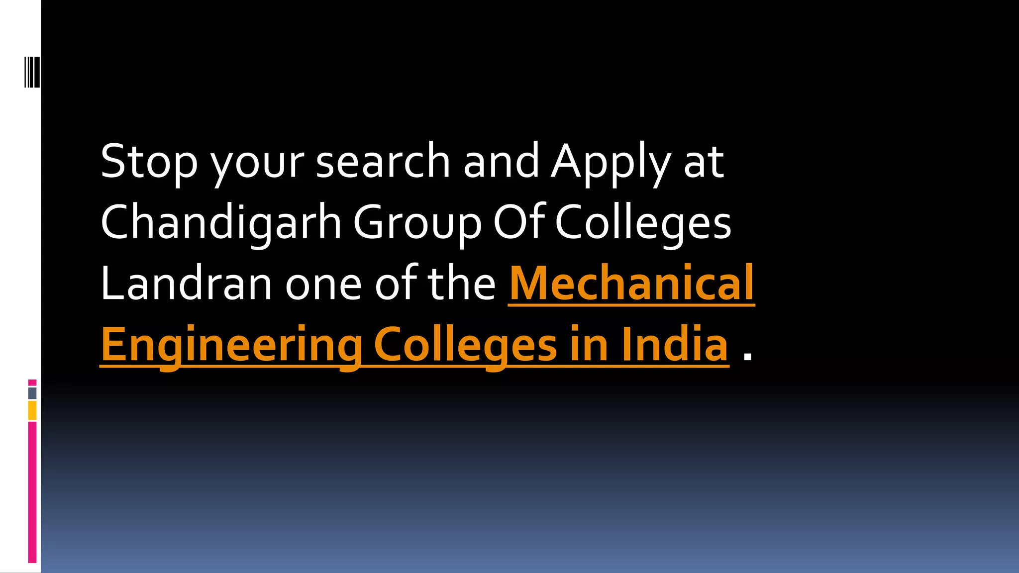Mechanical Engineering Colleges in India | PPT