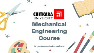 Mechanical Engineering Course | PPT