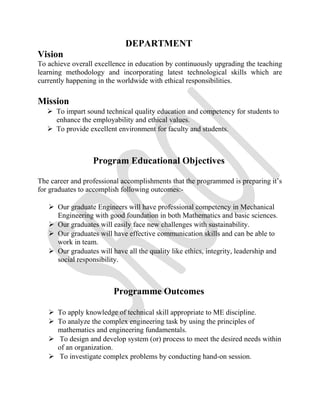 Mechanical engineering department (1) | PDF