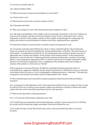 Mechanical engineering interview questions with answers | PDF