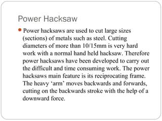 Mechanical engineering power saw | PPT