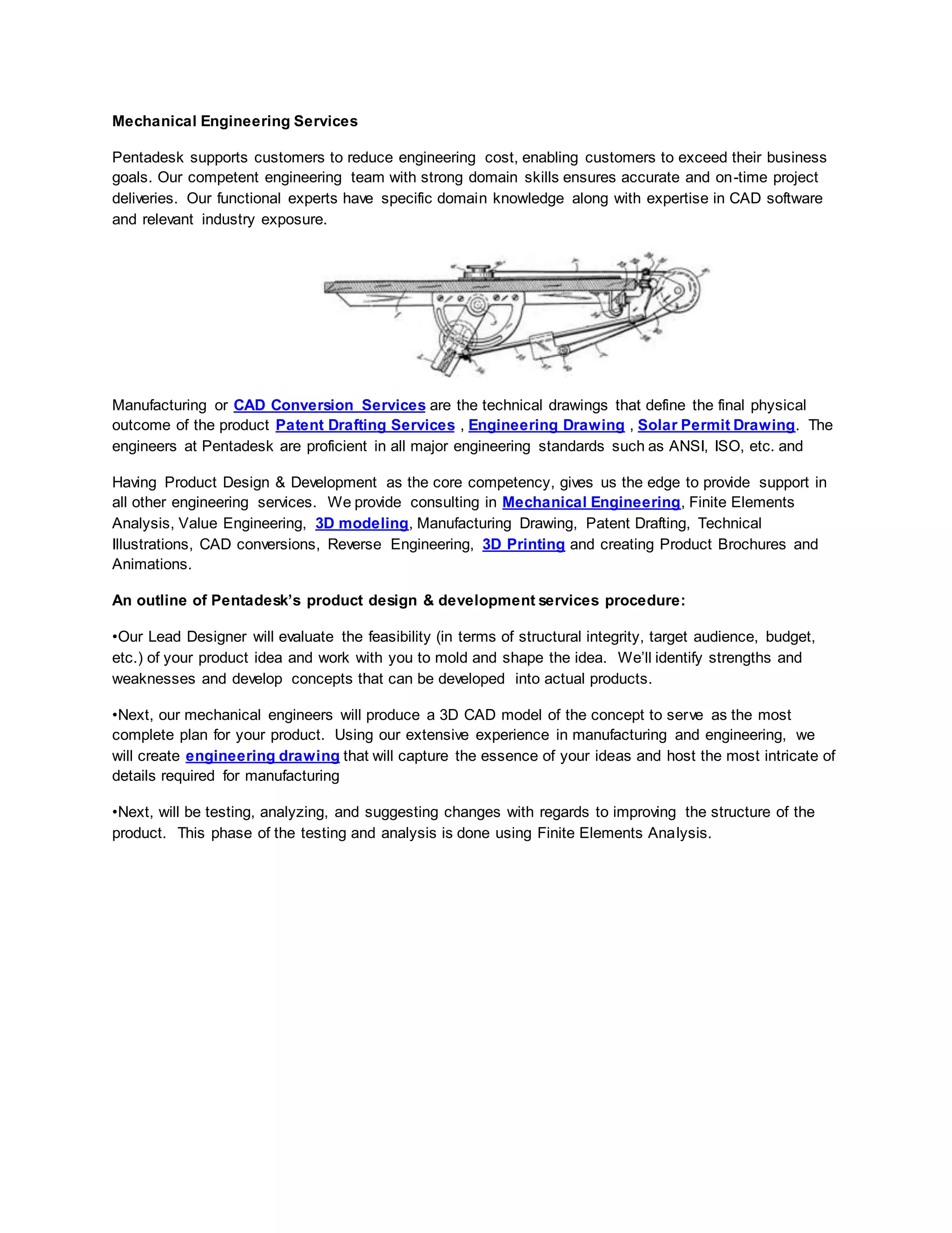 Mechanical engineering services | DOCX