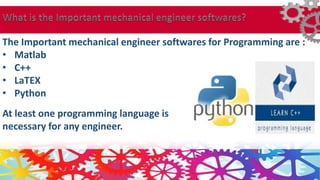 Mechanical engineer software programs | PDF