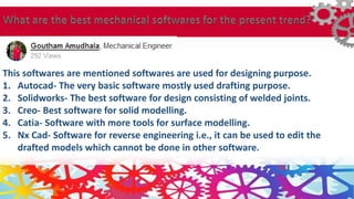 Mechanical engineer software programs | PDF