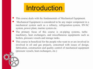 Mechanical Equipment Design | PPT