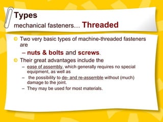 Mechanical Fasteners - Part II.ppt