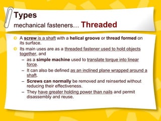 Mechanical Fasteners - Part II.ppt