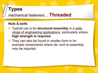Mechanical Fasteners - Part II.ppt