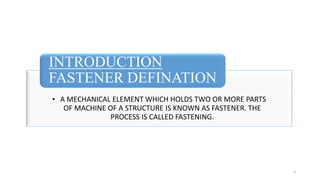 Mechanical Fasteners and Joining Methods | PDF