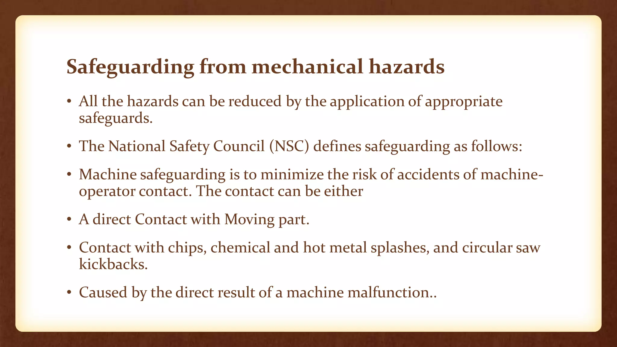 Mechanical hazards | PPTX