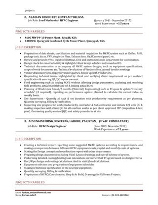 Sr. Mechanical hvac engineer cv | PDF