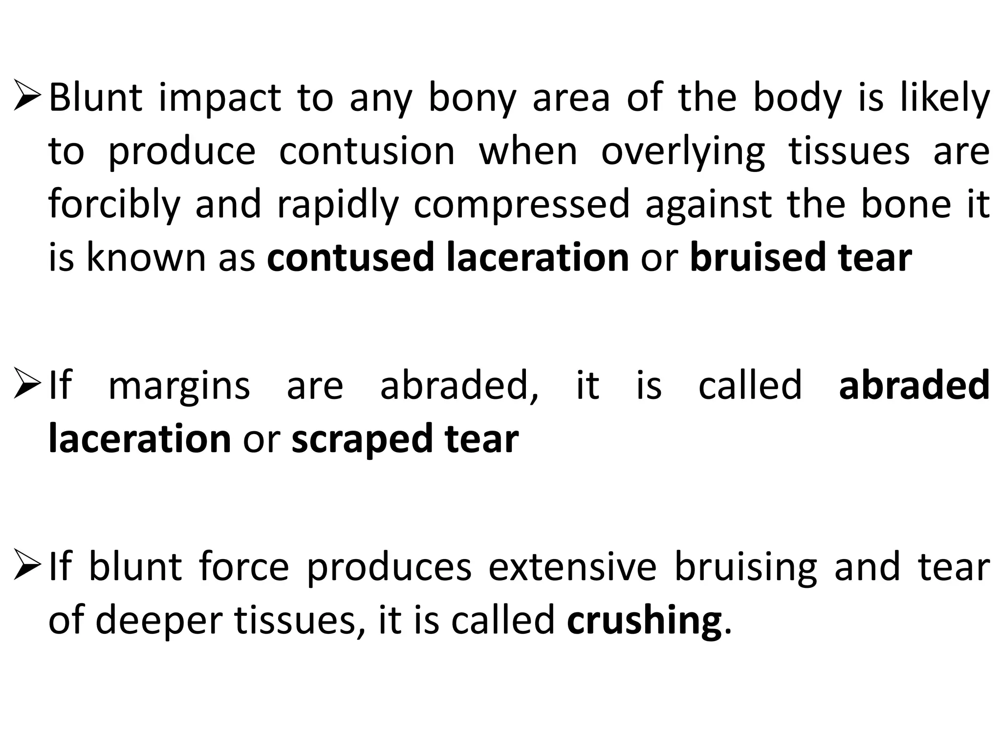 MECHANICAL INJURIES - LACERATIONS and types.pptx