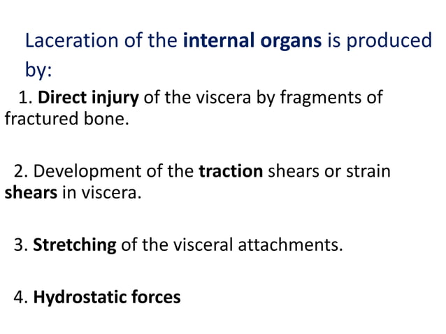 MECHANICAL INJURIES - LACERATIONS and types.pptx | Death, Injury, or ...