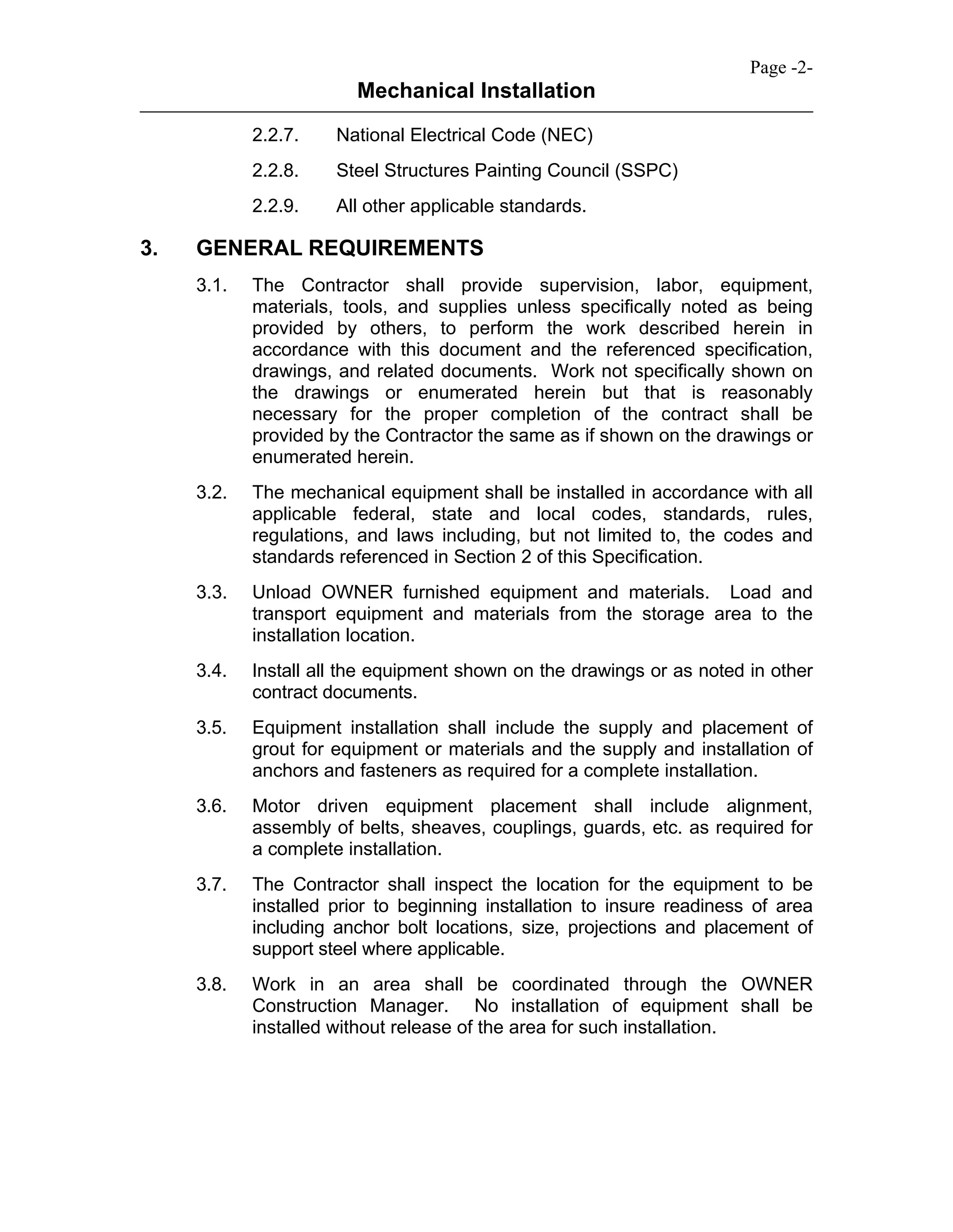 Mechanical install | PDF