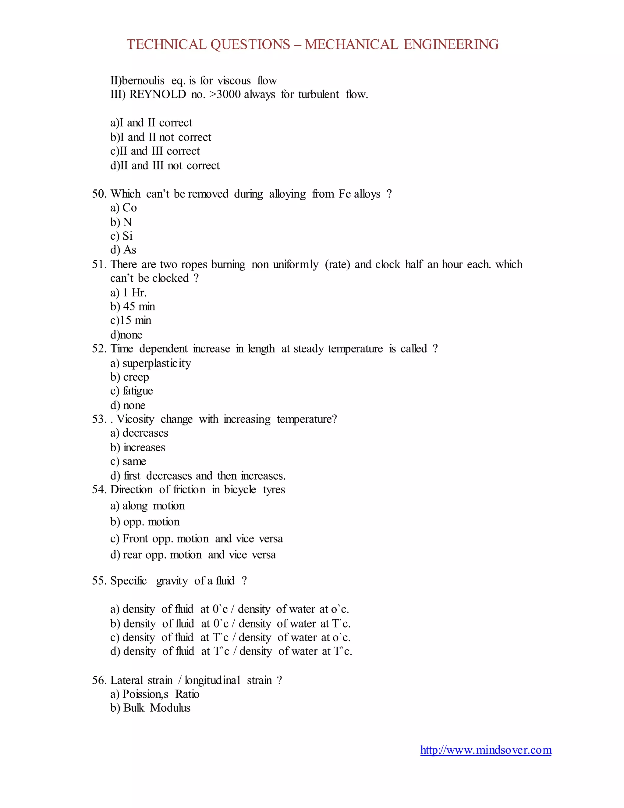 Mechanicalinterviewquestions | DOCX