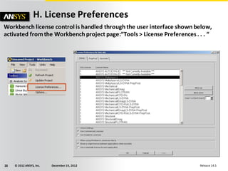 Mechanical_Intro_14.5_L01_Intro_ANSYS_14.5 | PDF