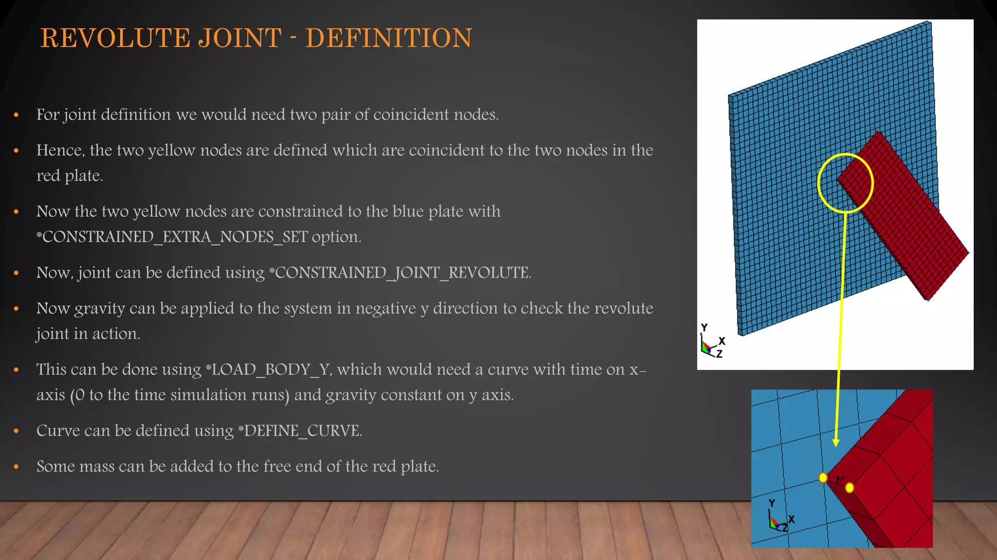 Mechanical Joints in LS-Dyna for Explicit Analysis | PPTX