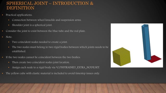 Mechanical Joints in LS-Dyna for Explicit Analysis | PPTX